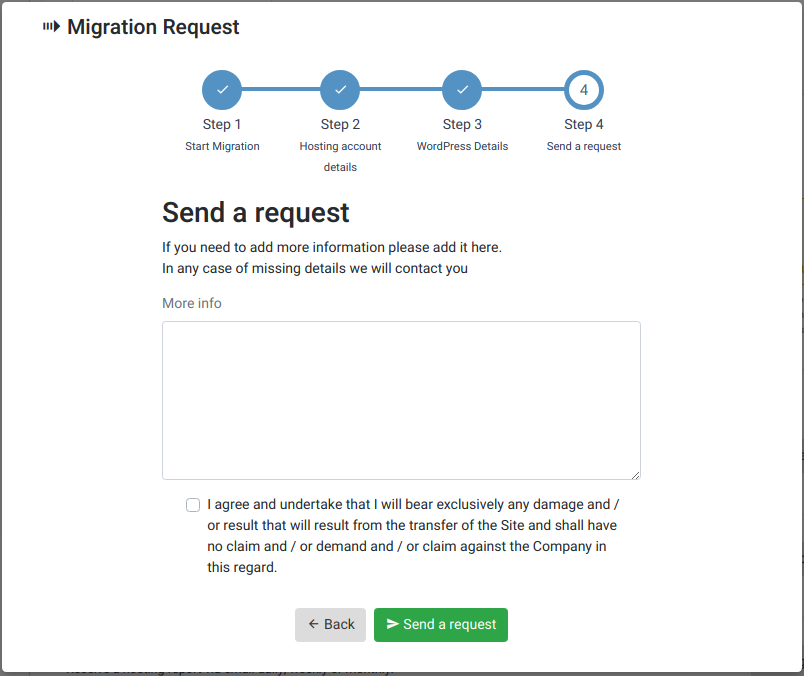 Request to Migrate WordPress site from previous server - uPress ...